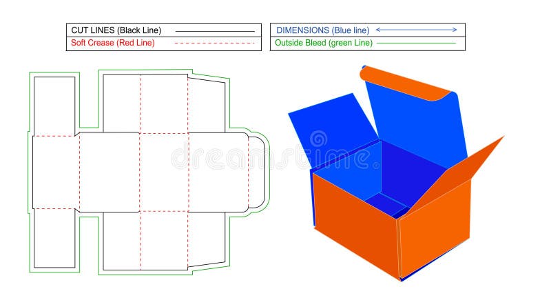 Indestructo Type Corrugated Mailer Shipping Box Dieline and 3D Vector ...