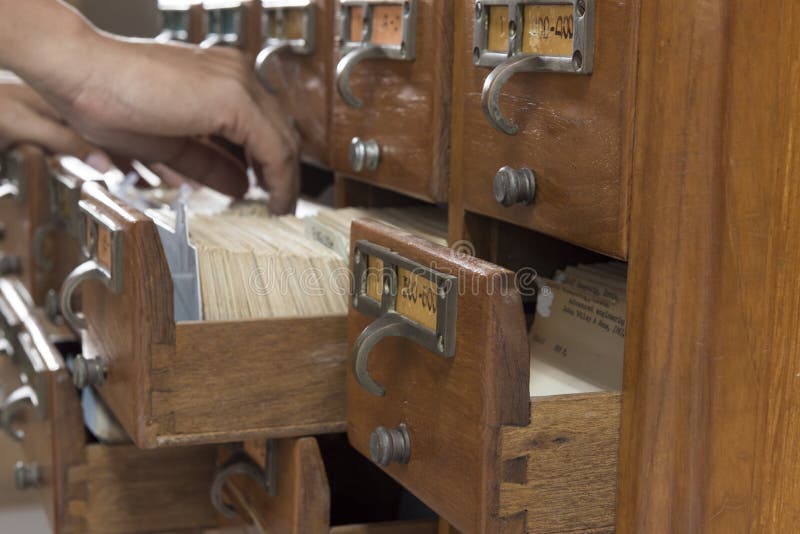 Index Cabinets in a Library Stock Image - Image of file, education ...