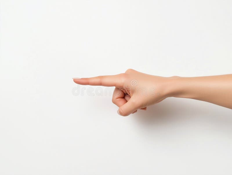 Index Des Points De Main Doigt Dans La Direction Fond Blanc ...