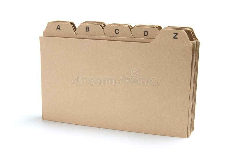 Index File stock image. Image of filing, isolated, studio - 10466219