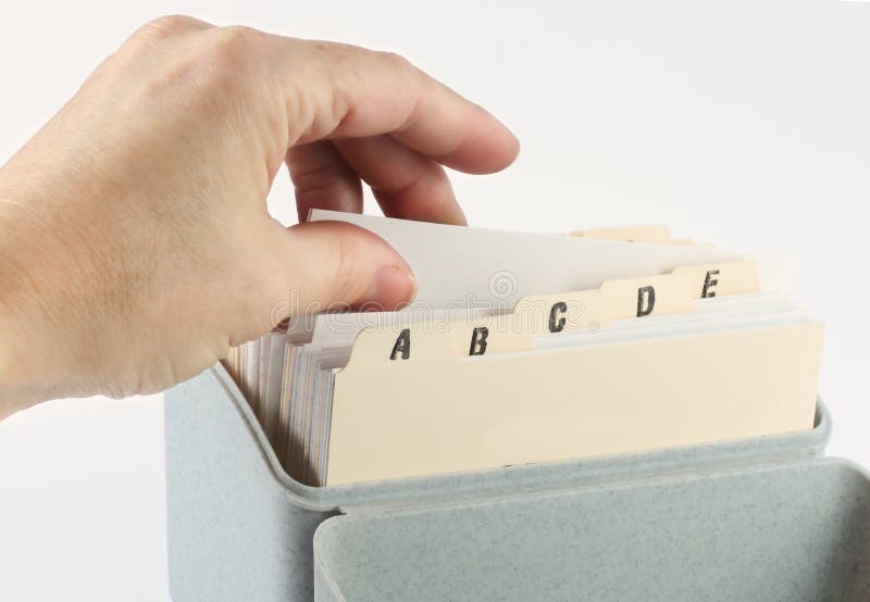 Card File stock photo. Image of white, index, letters - 4192110