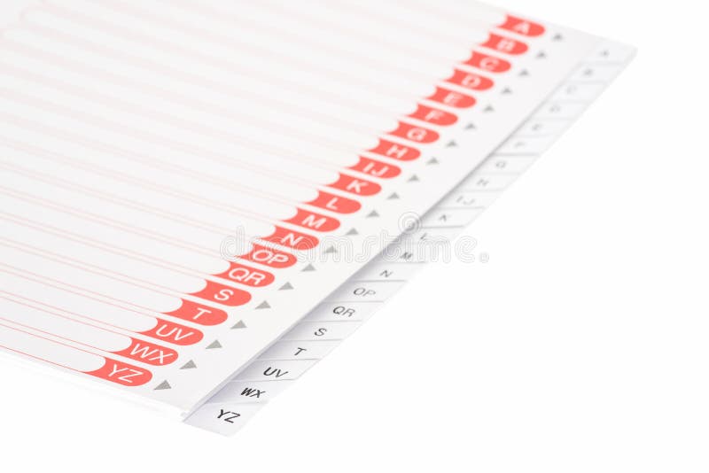 Index file stock image. Image of card, colored, file - 49783523