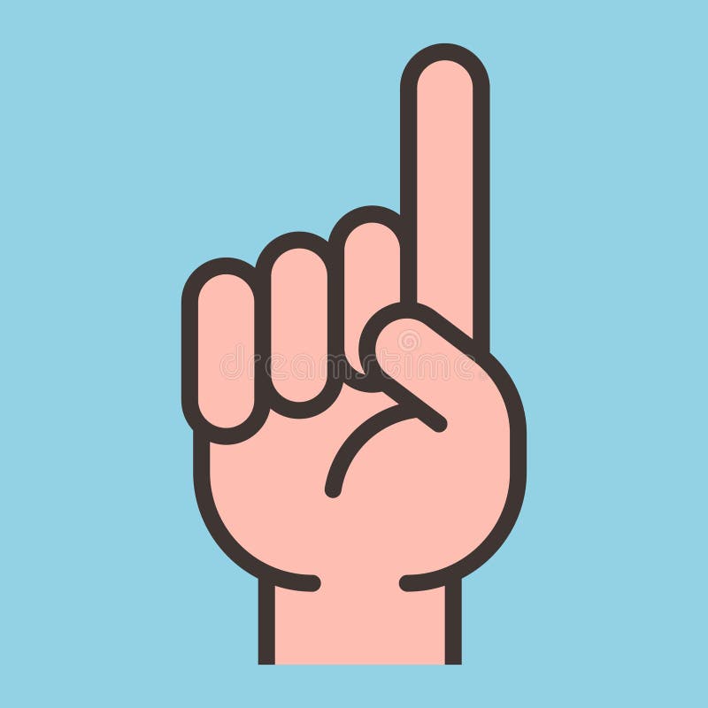 Index Finger Color Icon. Point To Something Stock Vector - Illustration ...