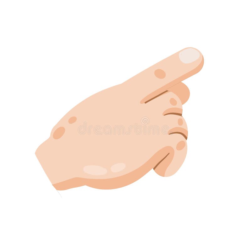 Hand indication sign stock illustration. Illustration of attention ...