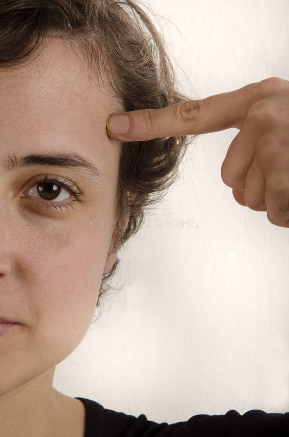 Index Finger is Held As a Symbol Stock Photo - Image of finger, wall ...