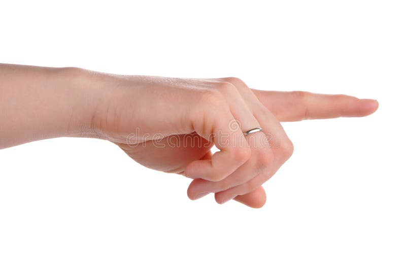Index Finger Pointing Direction Stock Image - Image of sign, caucasian ...