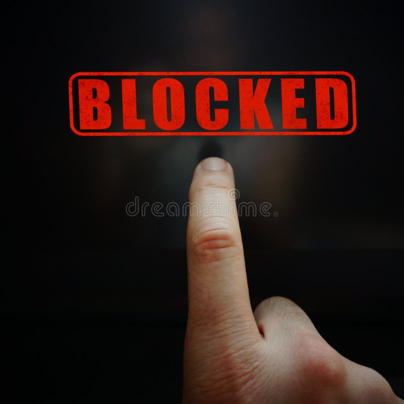 Index Finger Pointing at a Locked Digital Screen Stock Photo - Image of ...
