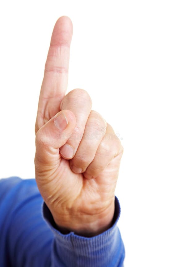 Index finger pointing up stock photo. Image of cutout - 16016110