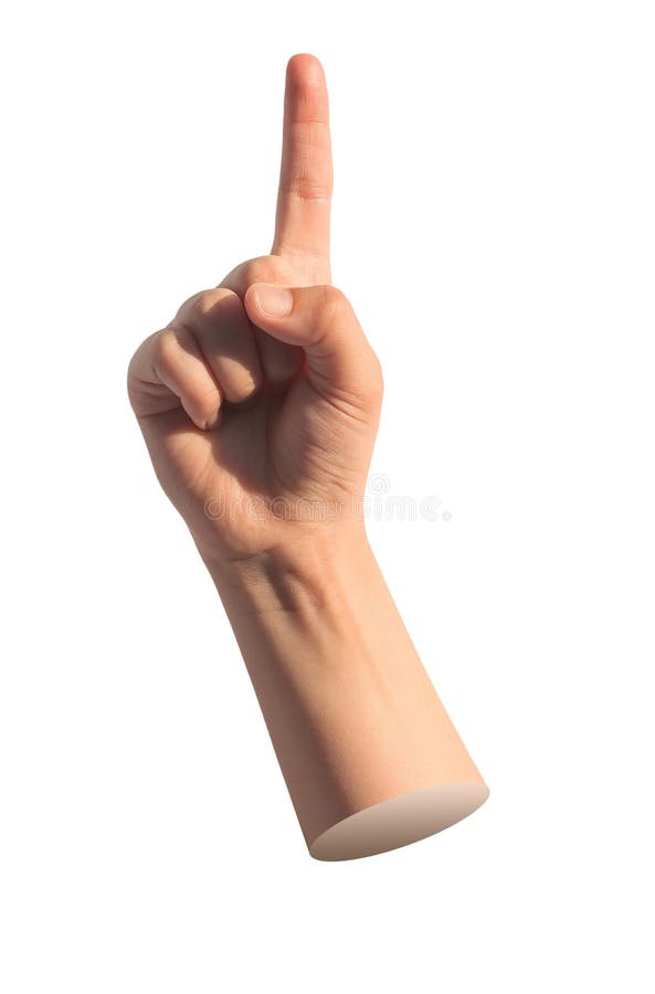Index Finger Pointing Up, Kids Pointer, Forefinger Showing, Isolated on ...