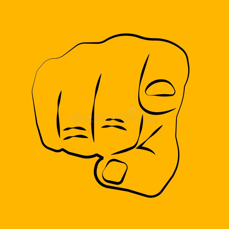 Index Finger Poster. Gesticulation Symbol Stock Vector - Illustration ...