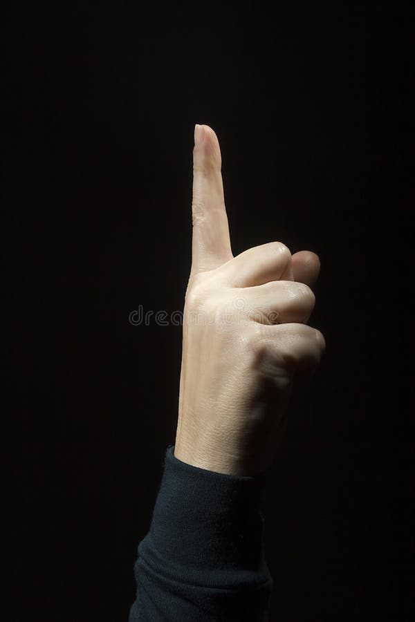 Index finger raised stock image. Image of green, showing - 163595159