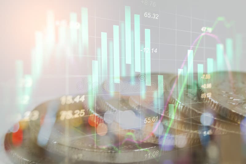 Index Graph of Stock Market Financial Indicator Analysis on LED. Stock ...