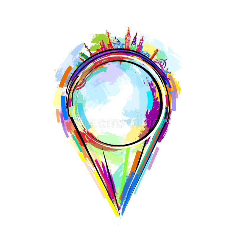 Index Location on the Map. Pointer Position. Marker Standing. in Stock ...