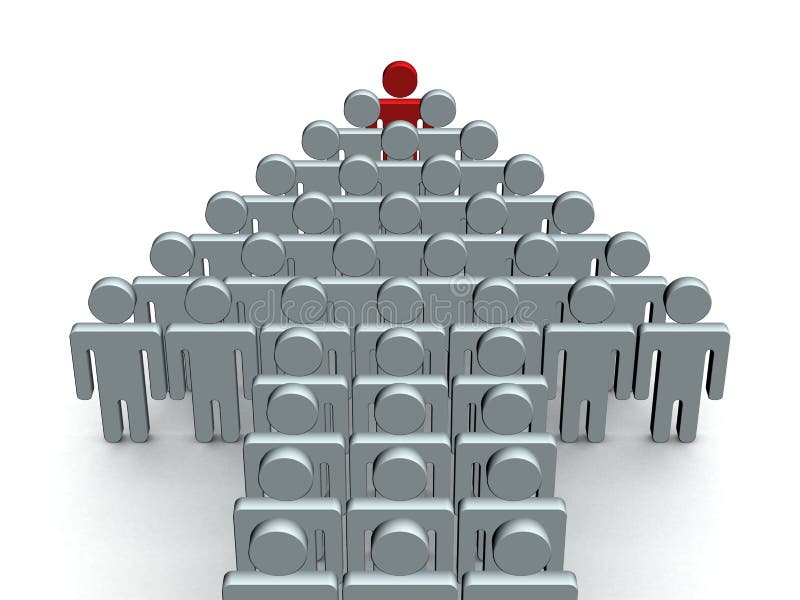 Arrow made of people. stock illustration. Illustration of meeting - 7369644