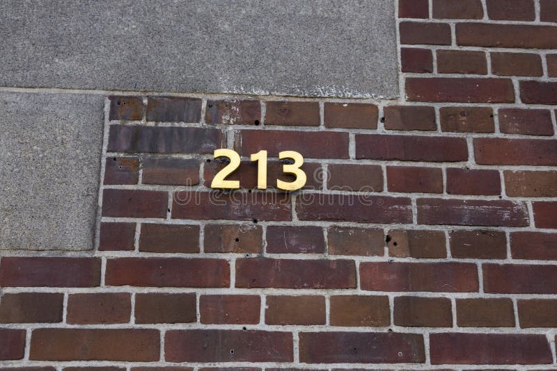 Index with the Number 213 on the Facade Stock Photo - Image of ...