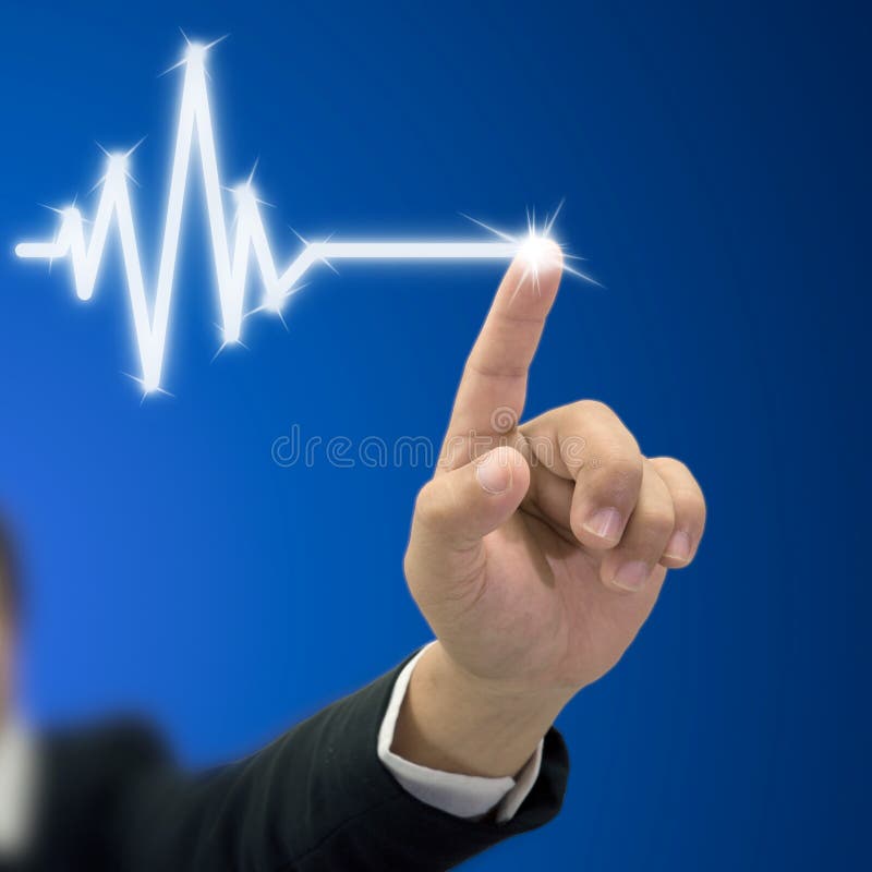 Index press on White graph stock image. Image of finger - 21906769