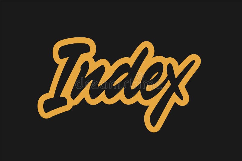 Index vector lettering stock vector. Illustration of emblem - 187085553