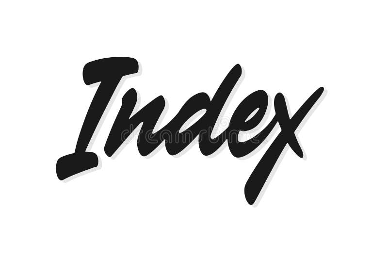 Index vector lettering stock vector. Illustration of wording - 213242764