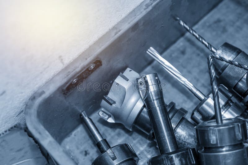 The Indexable Tool for CNC Milling Machine in the Container Box. Stock ...