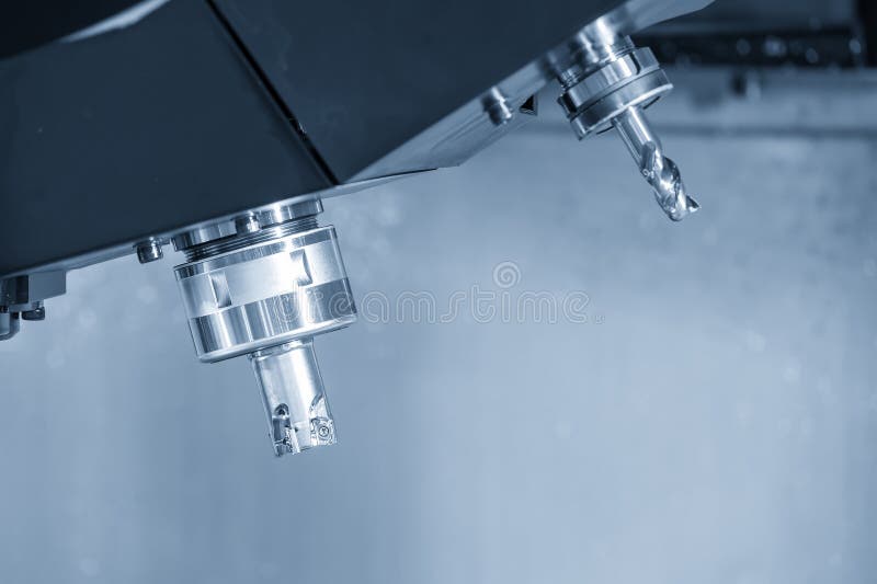 The Indexable Tool and Flat End Mill in the Tool Magazine Stock Photo ...