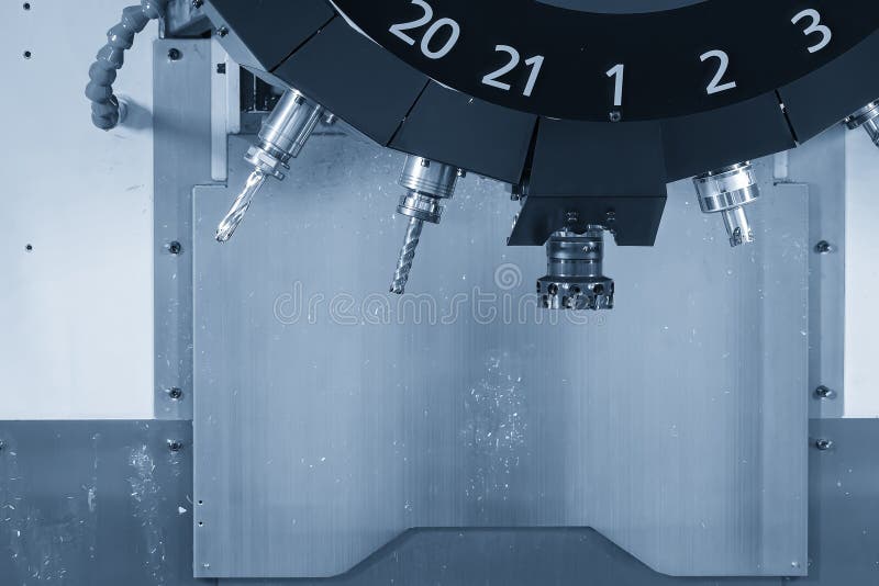 The Indexable Tool in the Tool Magazine of Machining Center Stock Image ...