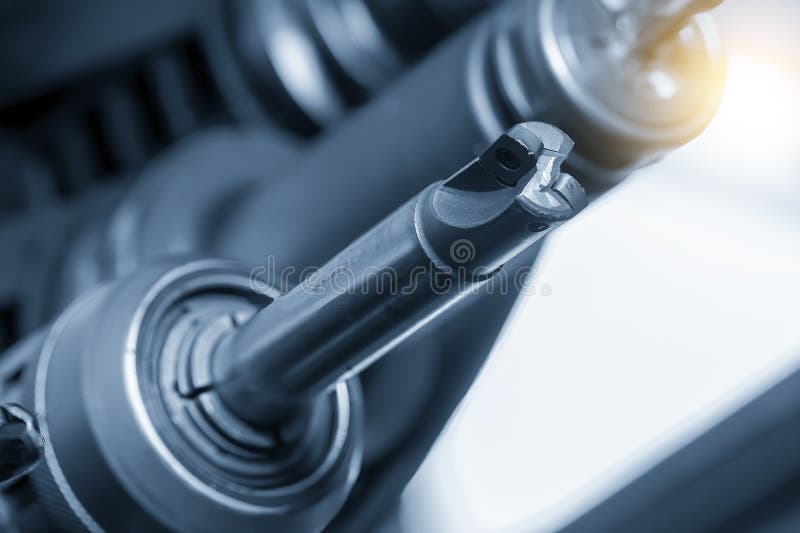 The Indexable Tool in the Tool Magazine of Machining Center Stock Photo ...