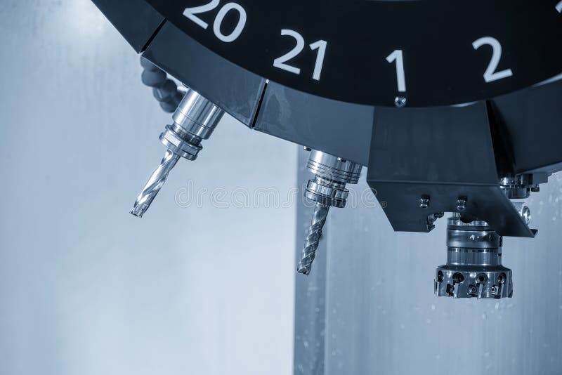 The Indexable Tool in the Tool Magazine of Machining Center Stock Image ...