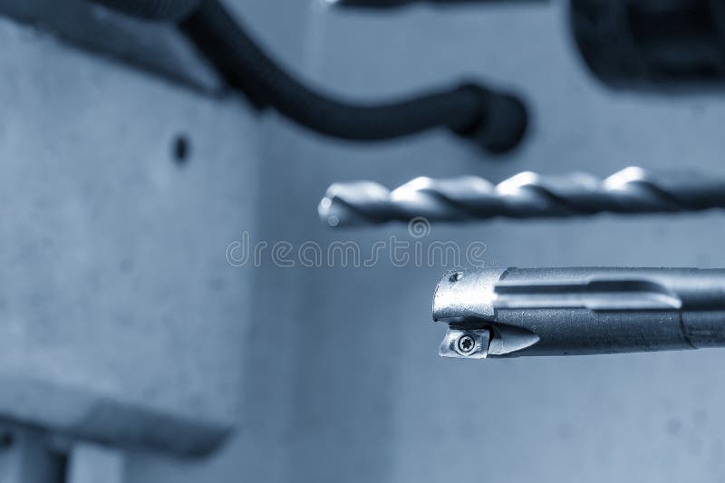 The Indexable Tool in the Tool Magazine of Machining Center Stock Photo ...