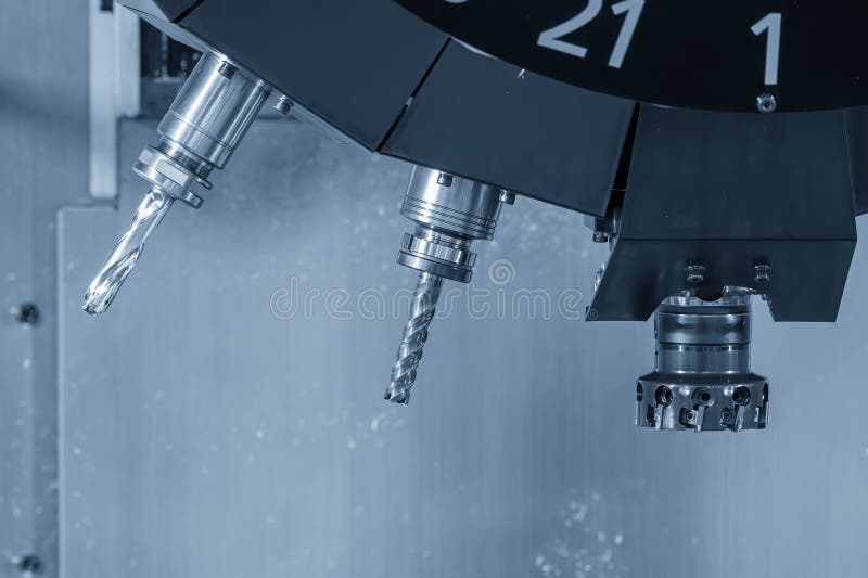 The Indexable Tool in the Tool Magazine of Machining Center Stock Image ...