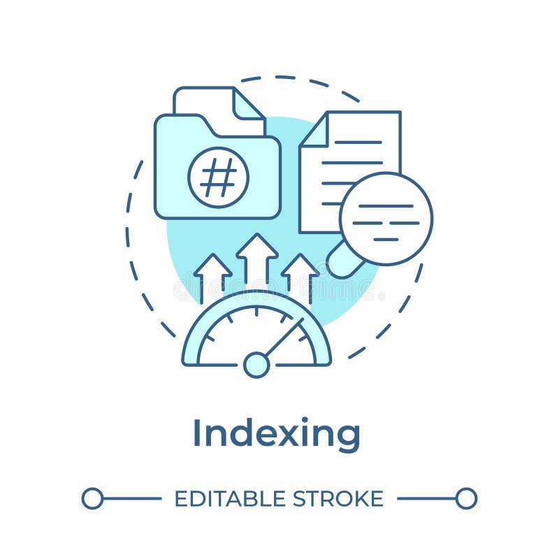 Indexing Soft Blue Concept Icon Stock Illustration - Illustration of ...