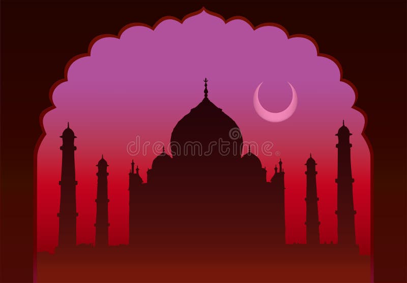 Red Indian gate background stock vector. Illustration of banner - 41983614