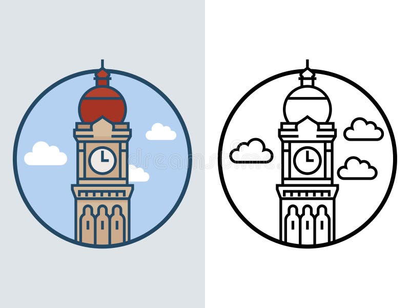 World Famous Building - Merdeka Square Malaysia Stock Vector ...