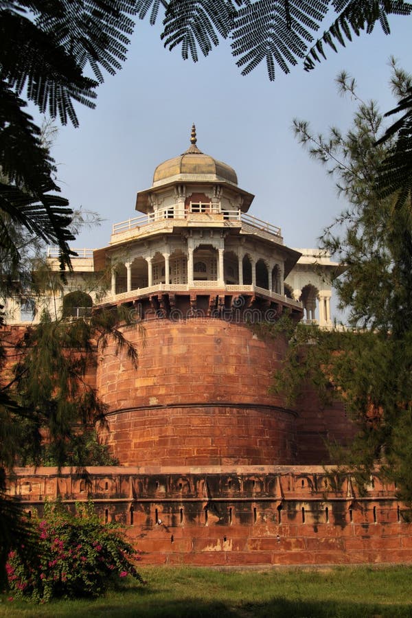 The Agra Fort stock image. Image of culture, dome, hall - 13896893