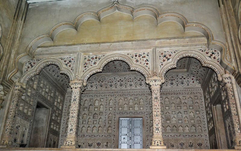 India Agra Red Fort Architecture Arch Stock Photo - Image of medieval ...