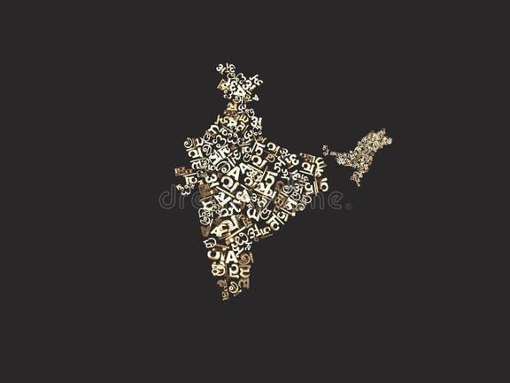 India Alphabet Language Map Presentation 3D Render Stock Illustration ...