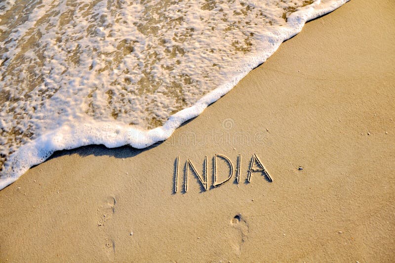 India stock image. Image of india, outdoor, beach, writing - 33624923