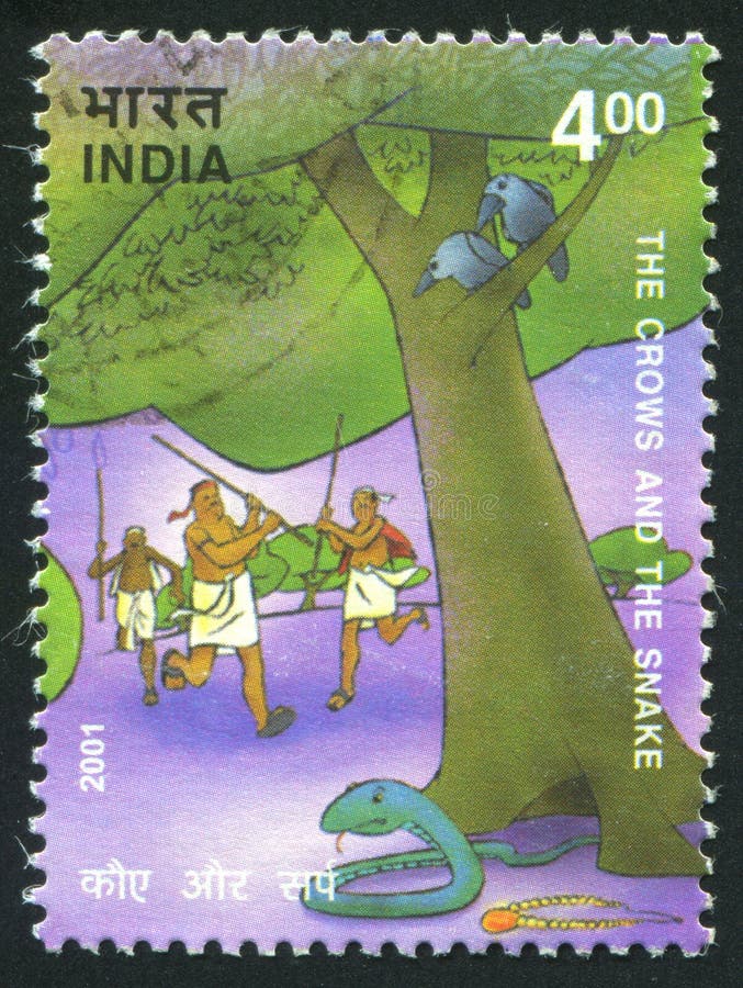 Snake and tree editorial photo. Image of philately, indigene - 240595091