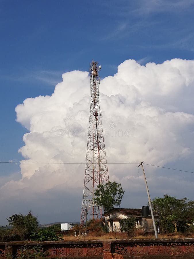 Electric network tower stock image. Image of india, tower - 130733131