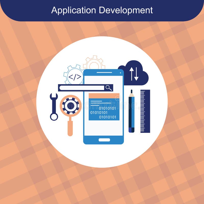 Mobile App Development Icon Stock Illustration Stock Illustration ...