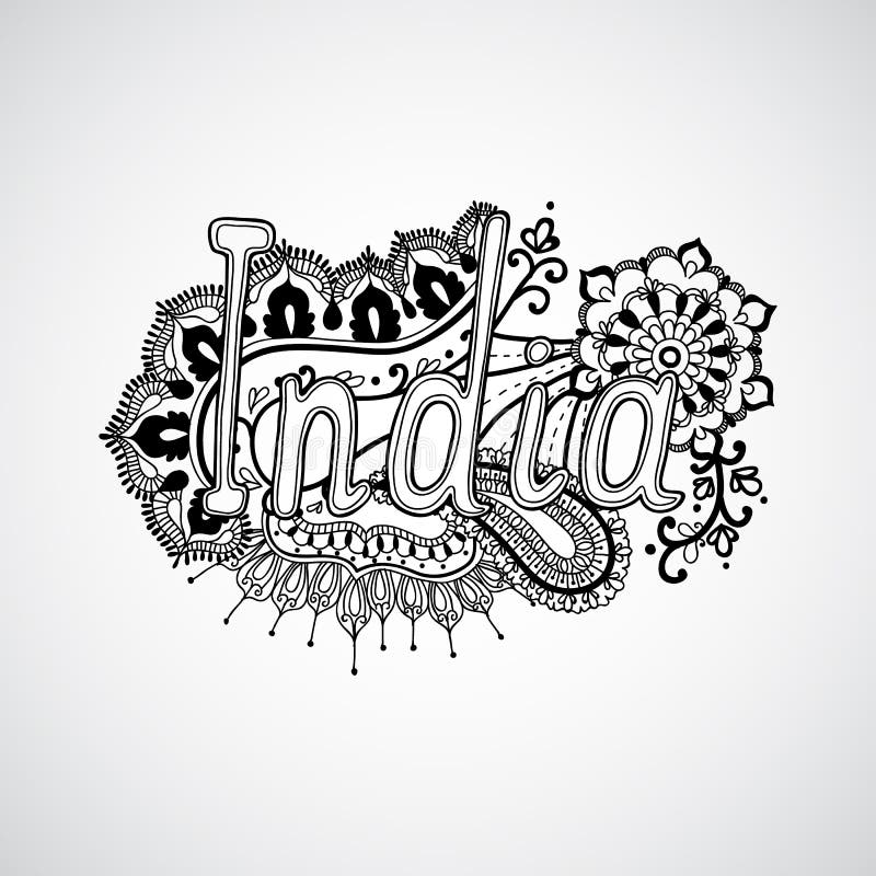 India Country Traditional Mandala Template. Lace Stock Vector ...