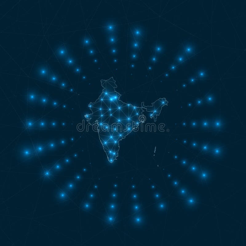India digital map. stock vector. Illustration of background - 186925170
