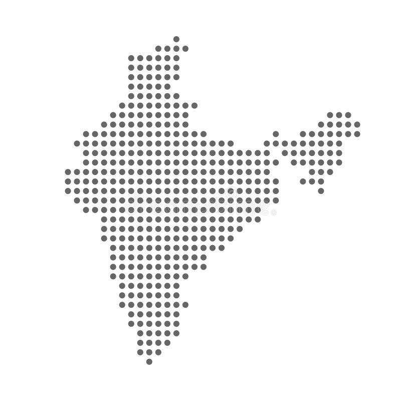 India Dot Map. Indian Vector Dotted Chart. Modern Infographic Grey ...