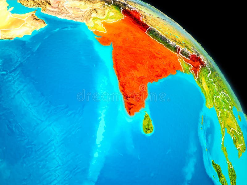 India on Earth stock illustration. Illustration of view - 114517887