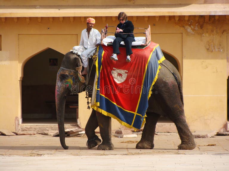 India, elephant riding editorial stock image. Image of woman - 12858614