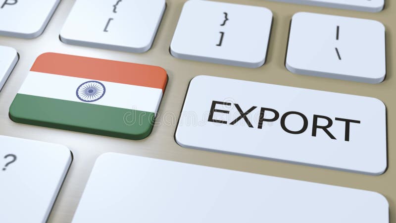 India Export Animation. Country Flag and Button Stock Footage - Video ...