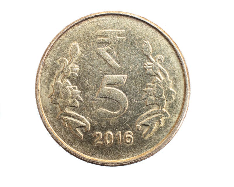 Five Rupees Currency Coin stock photo. Image of cash - 60208788