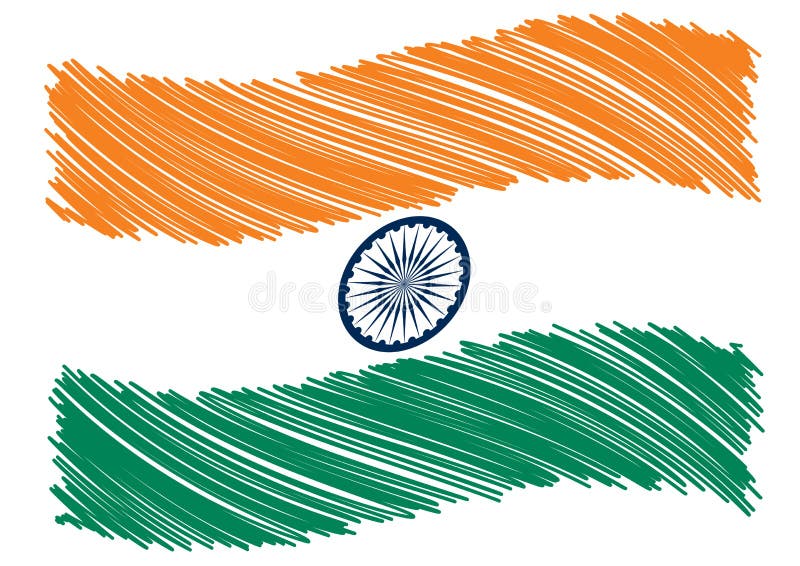 India flag art stock vector. Illustration of india, patriotic - 7495044