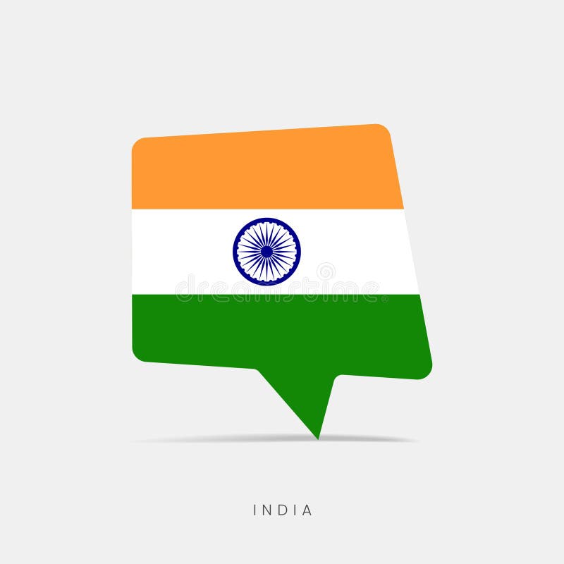 India Flag Bubble Chat Icon Stock Vector - Illustration of country ...