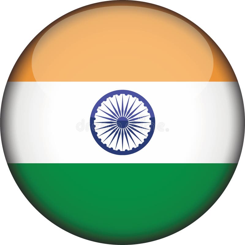 India Flag 3d Round Style Vector, Eps File Stock Vector - Illustration ...