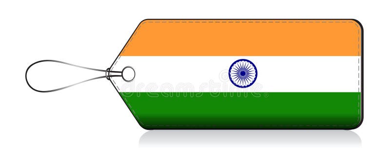 India Flag Label, Made in Indian Stock Vector - Illustration of iexcl ...